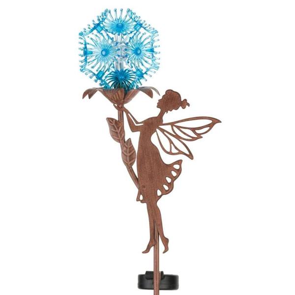 Solar Stake - Blue Fairy with Dandelion – Bear Den