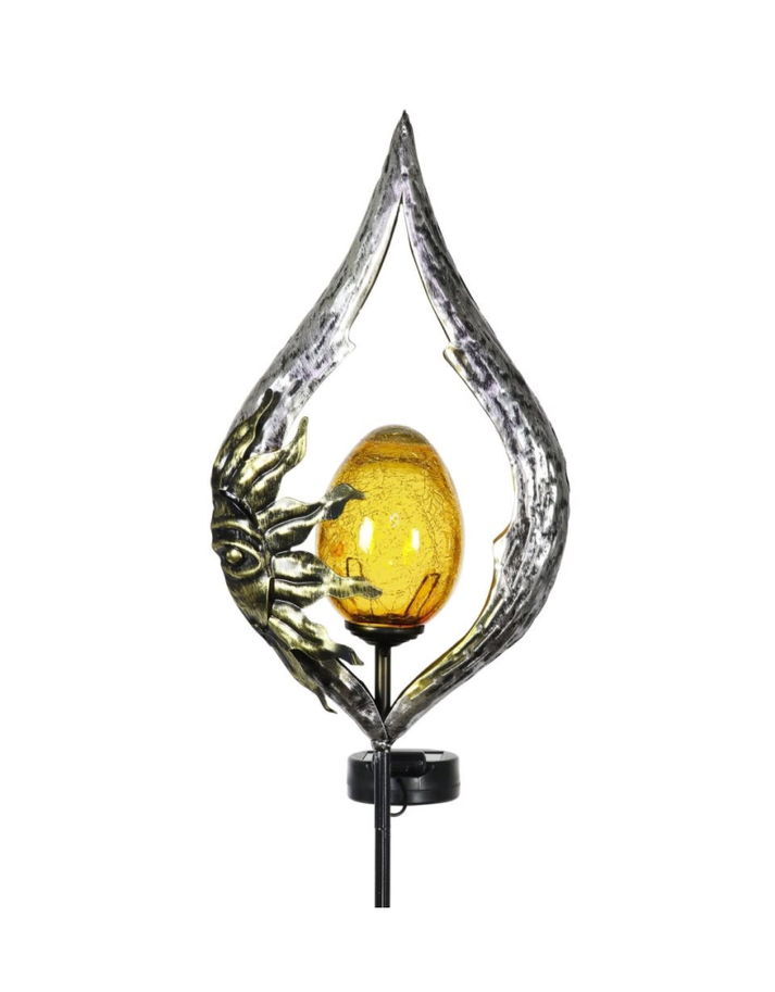 Solar Stake - Sun on a Silver Teardrop – Bear Den